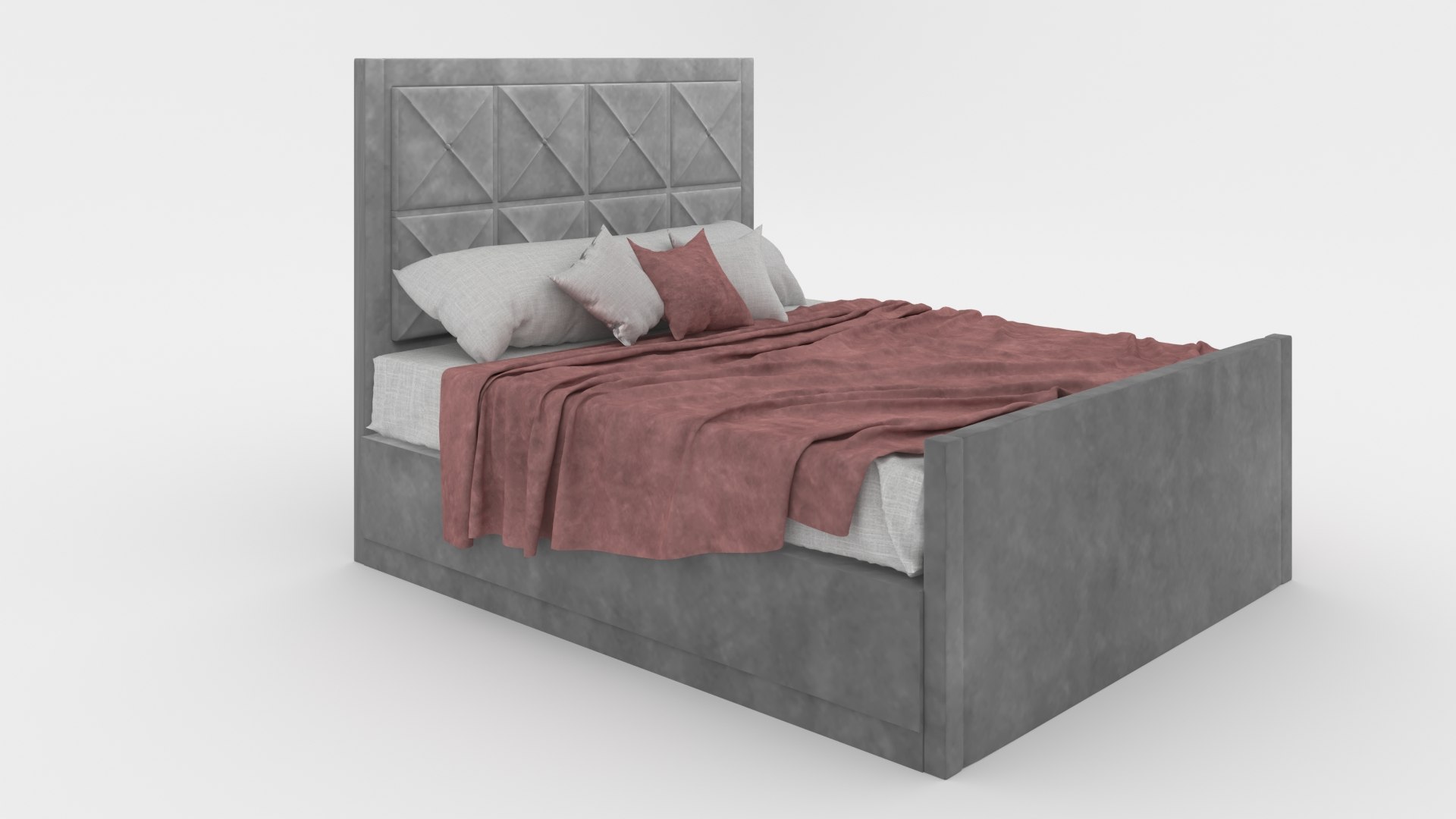 3D Capitone Bed 01 - TurboSquid 2291662