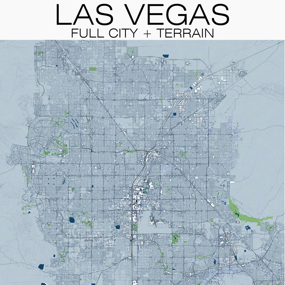 Las Vegas City Terrain Model - TurboSquid 1515561