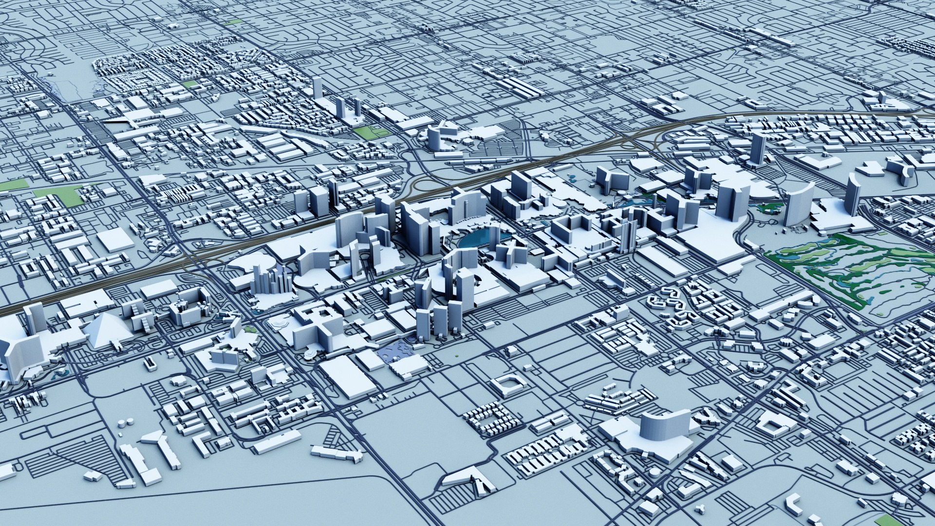 Las Vegas City Terrain Model - TurboSquid 1515561