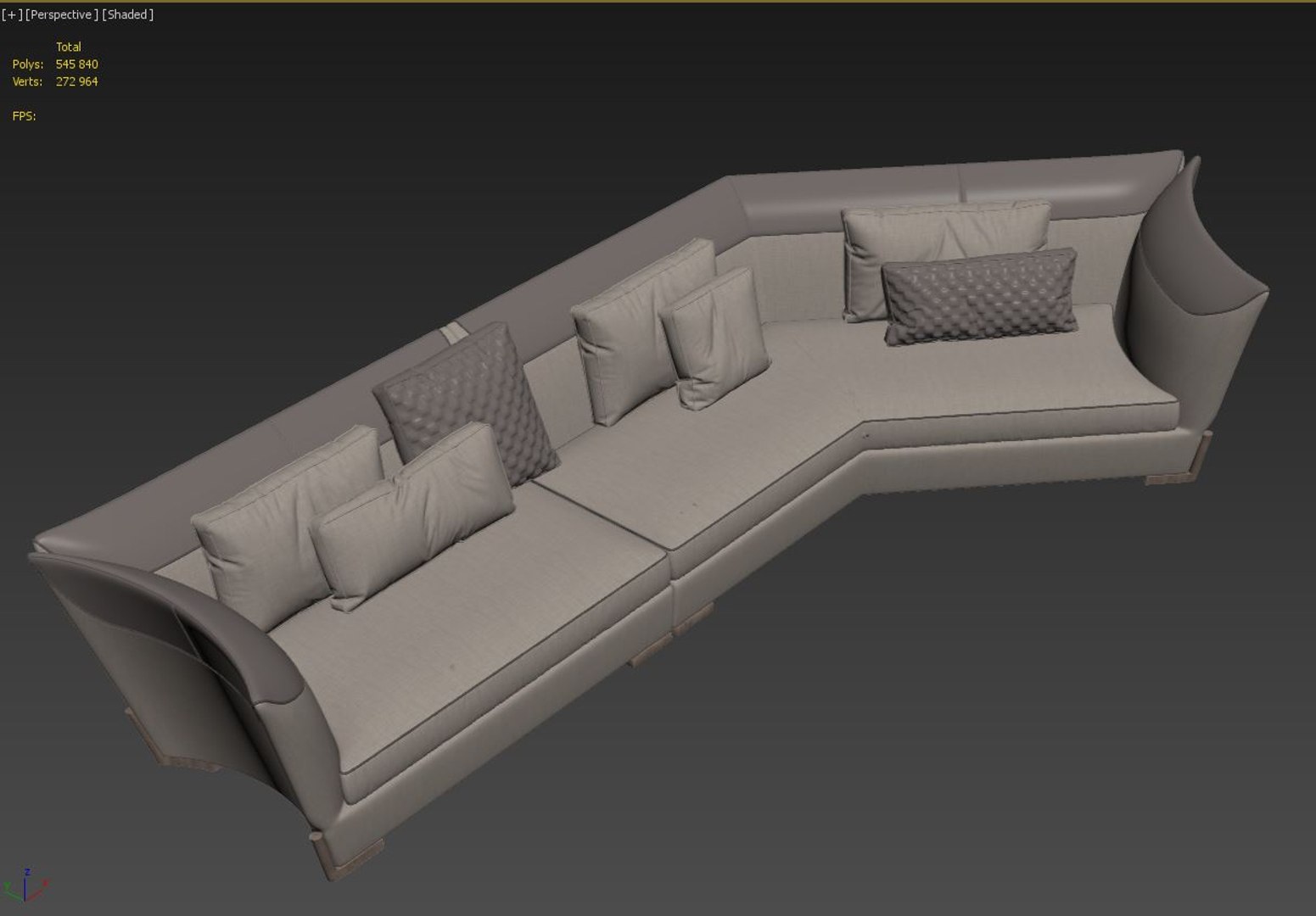 Vittoria Frigerio Vivaldi sectional sofa 3D - TurboSquid 2112457