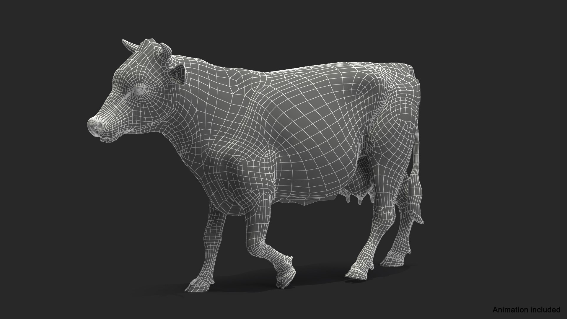3D cow walking animal rigged - TurboSquid 1417820