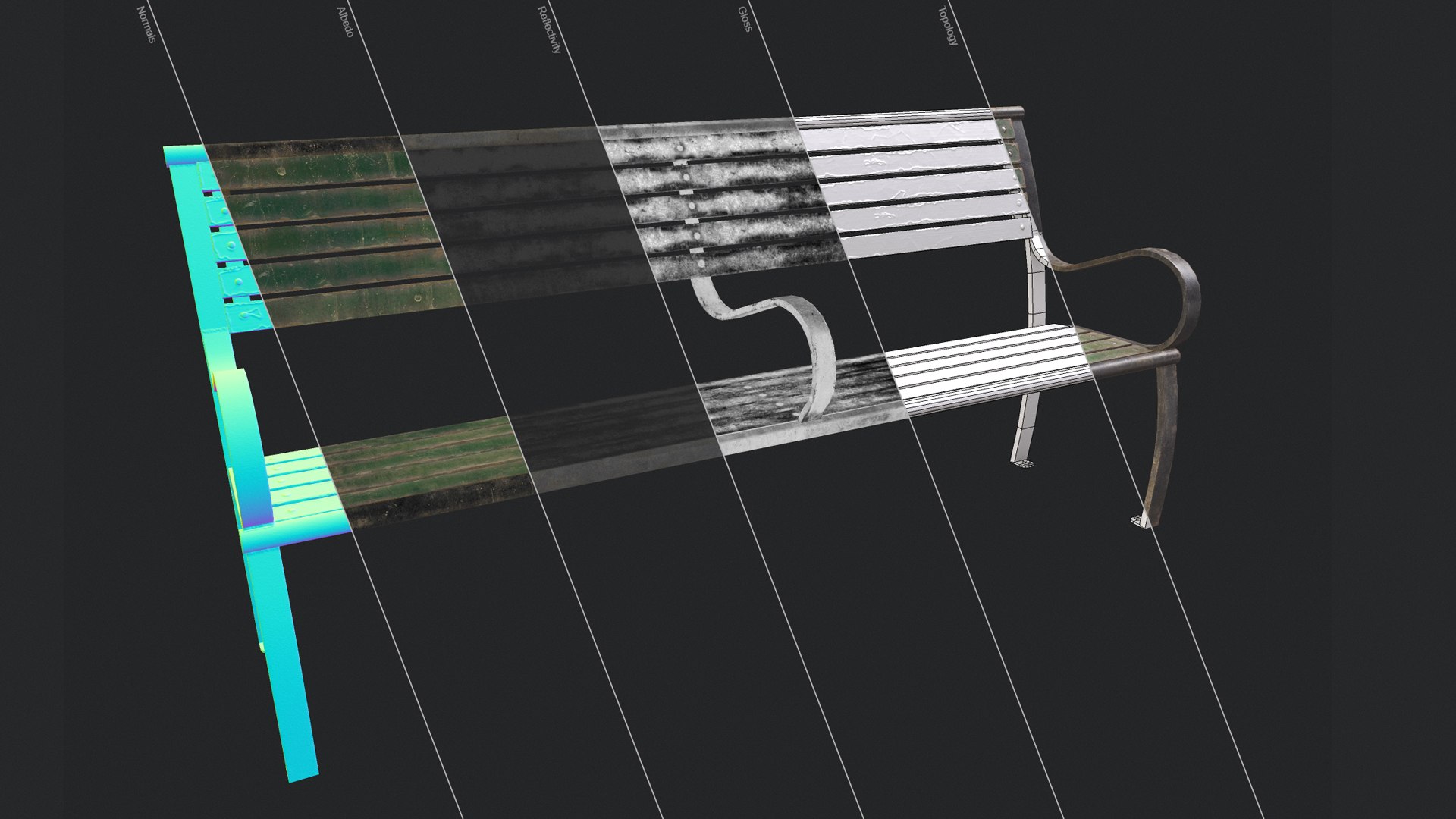 3D model street bench - TurboSquid 1712244
