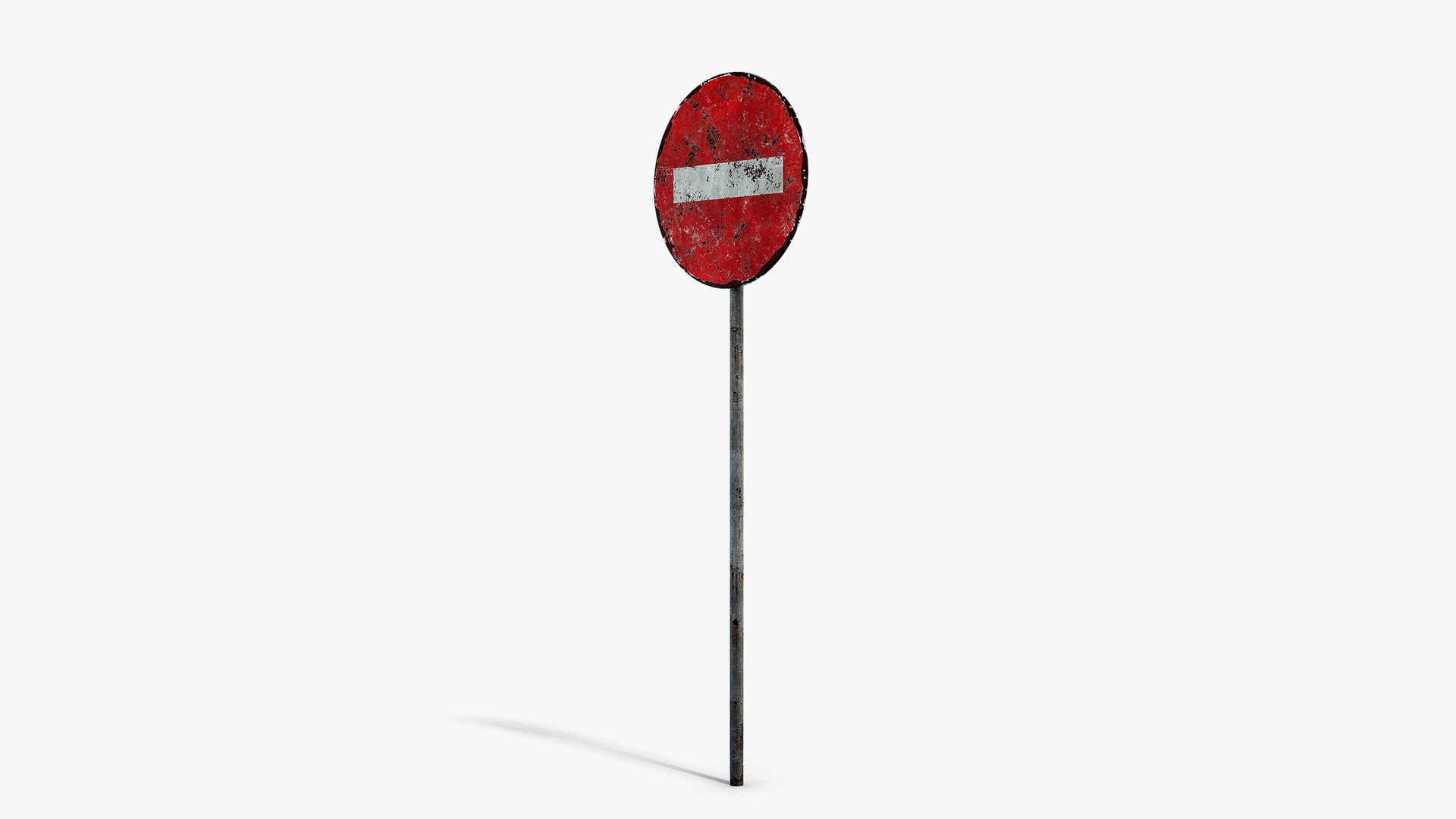 3D Damaged No Entry Sign - TurboSquid 2455684