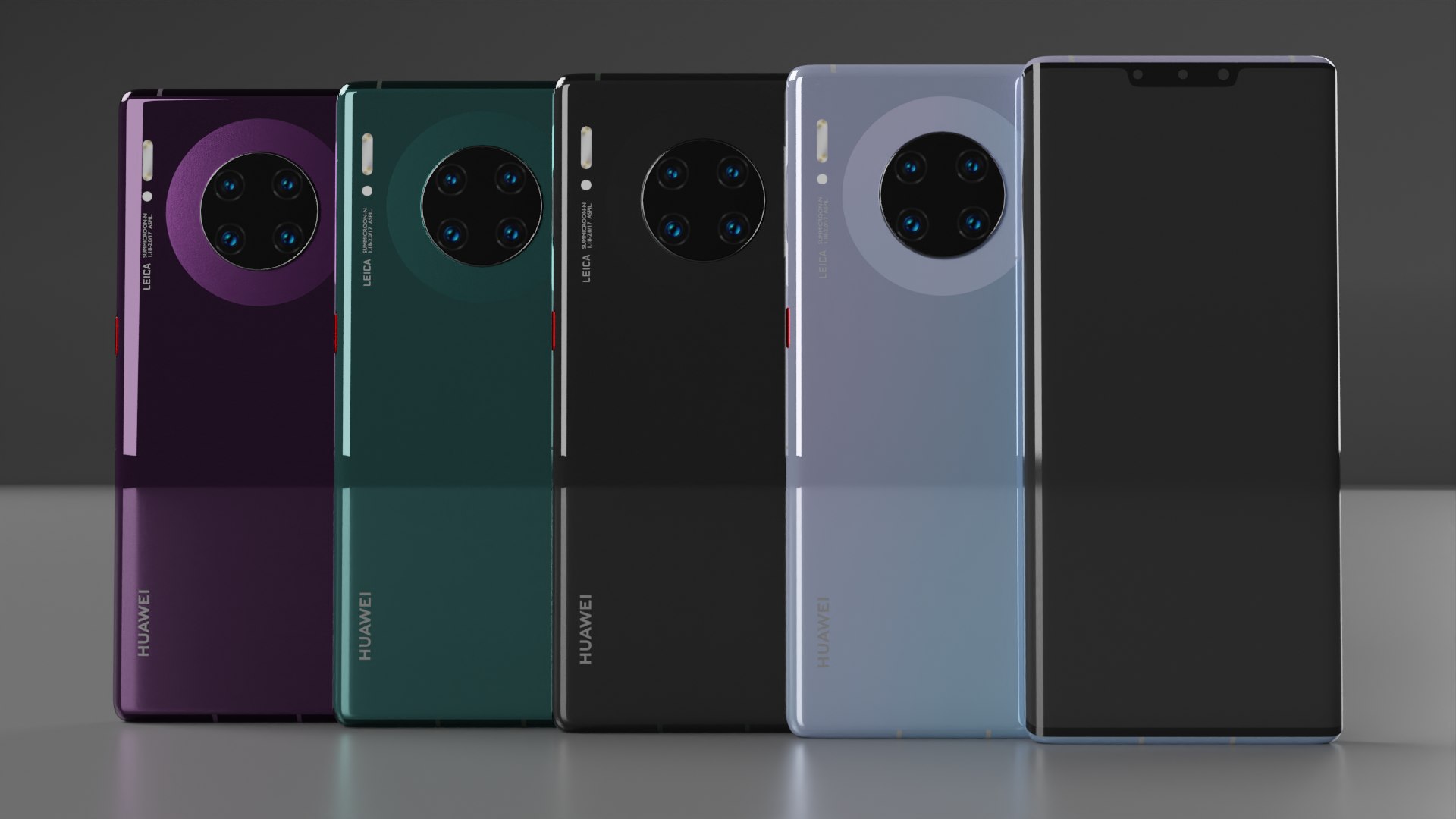 3D Huawei Mate 30 Pro All Colors Smartphone model - TurboSquid 2073039