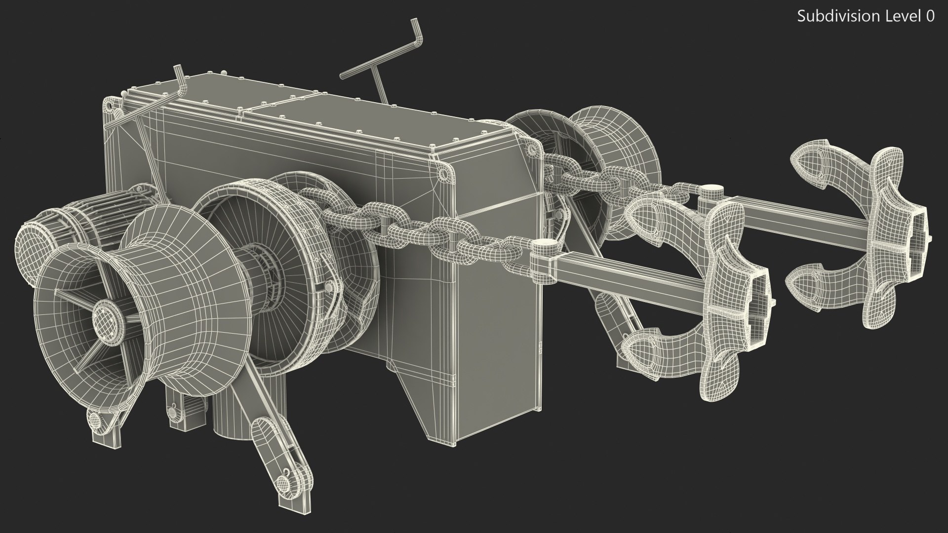 3D marine anchor windlass - TurboSquid 1621837