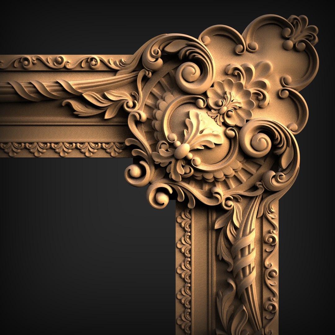 3D Model Mirror Frame -3d STL Model For CNC F-001 - TurboSquid 1966618