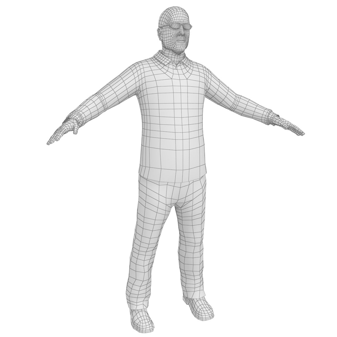 Old man model - TurboSquid 1281531