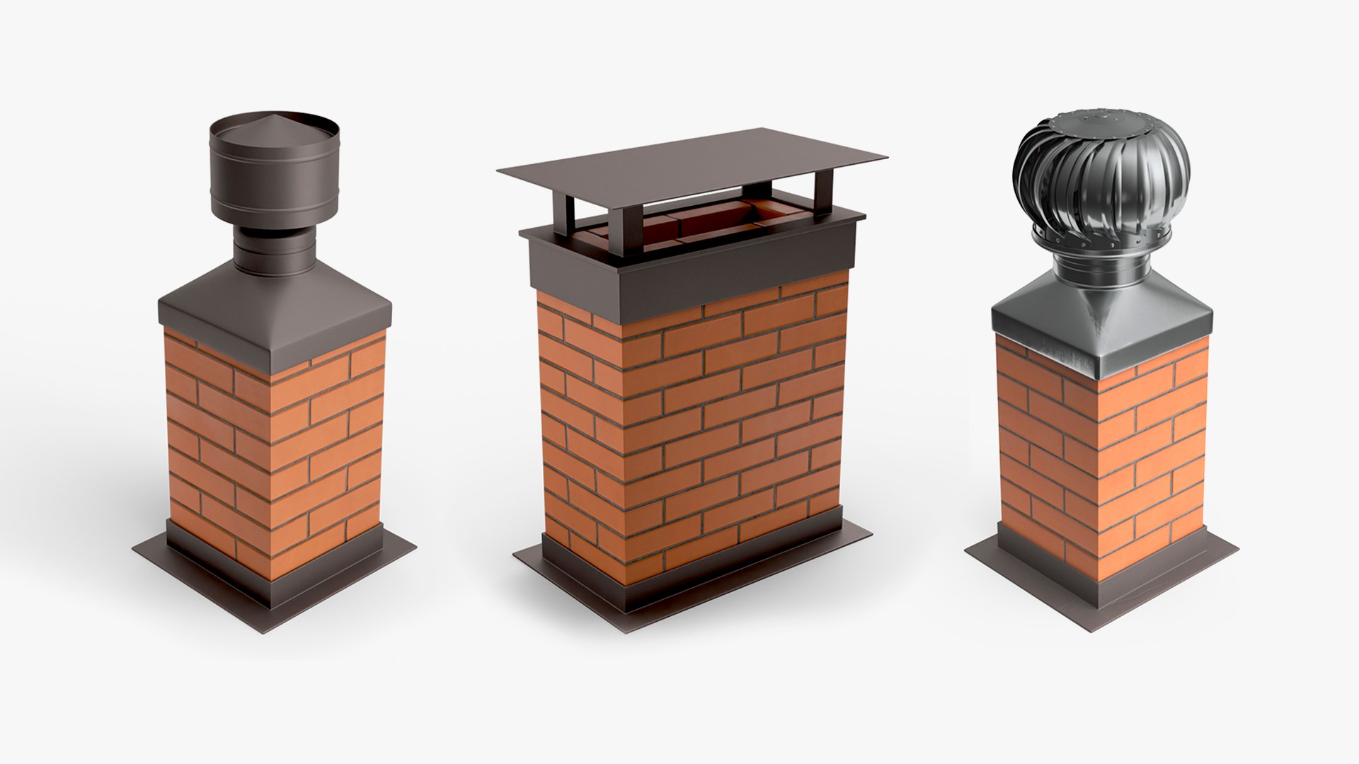 Fireplace Chimneys Collection 3D Model - TurboSquid 2203344