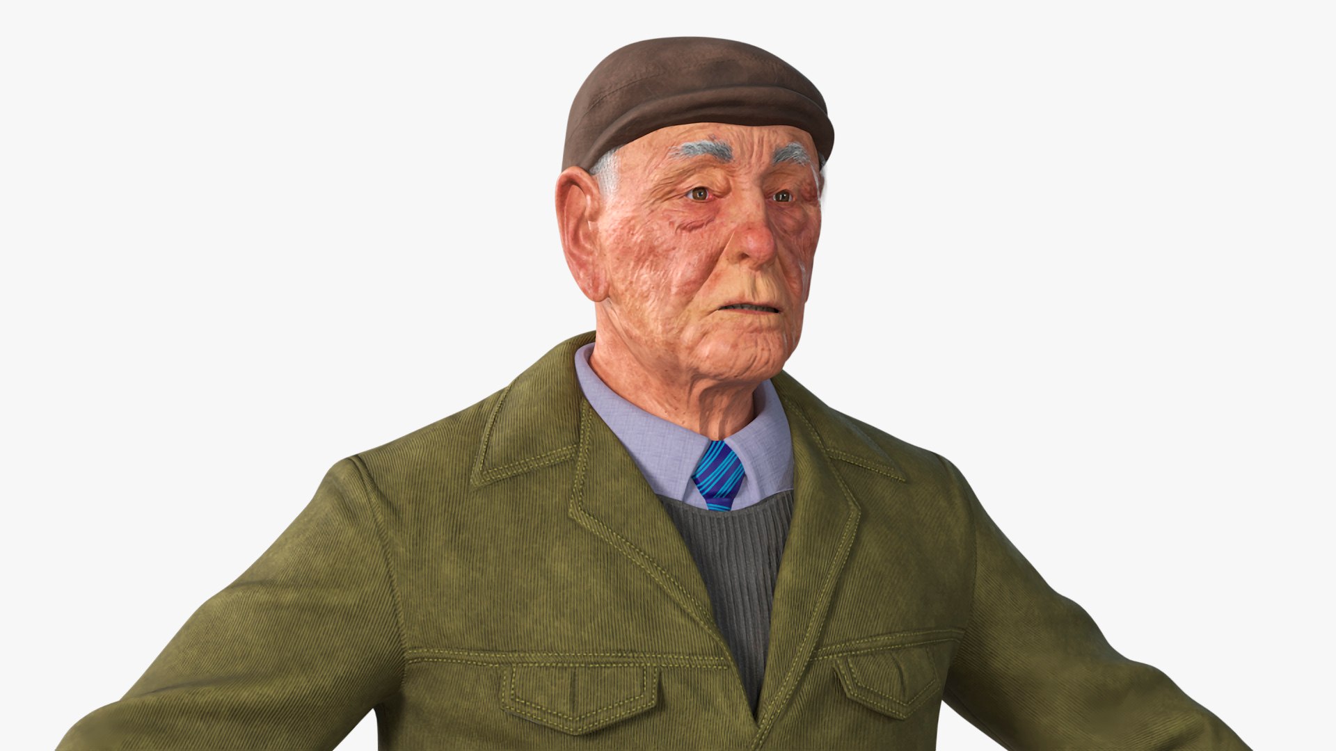 Old Man Rigged For Maya 3D Model - TurboSquid 2283323