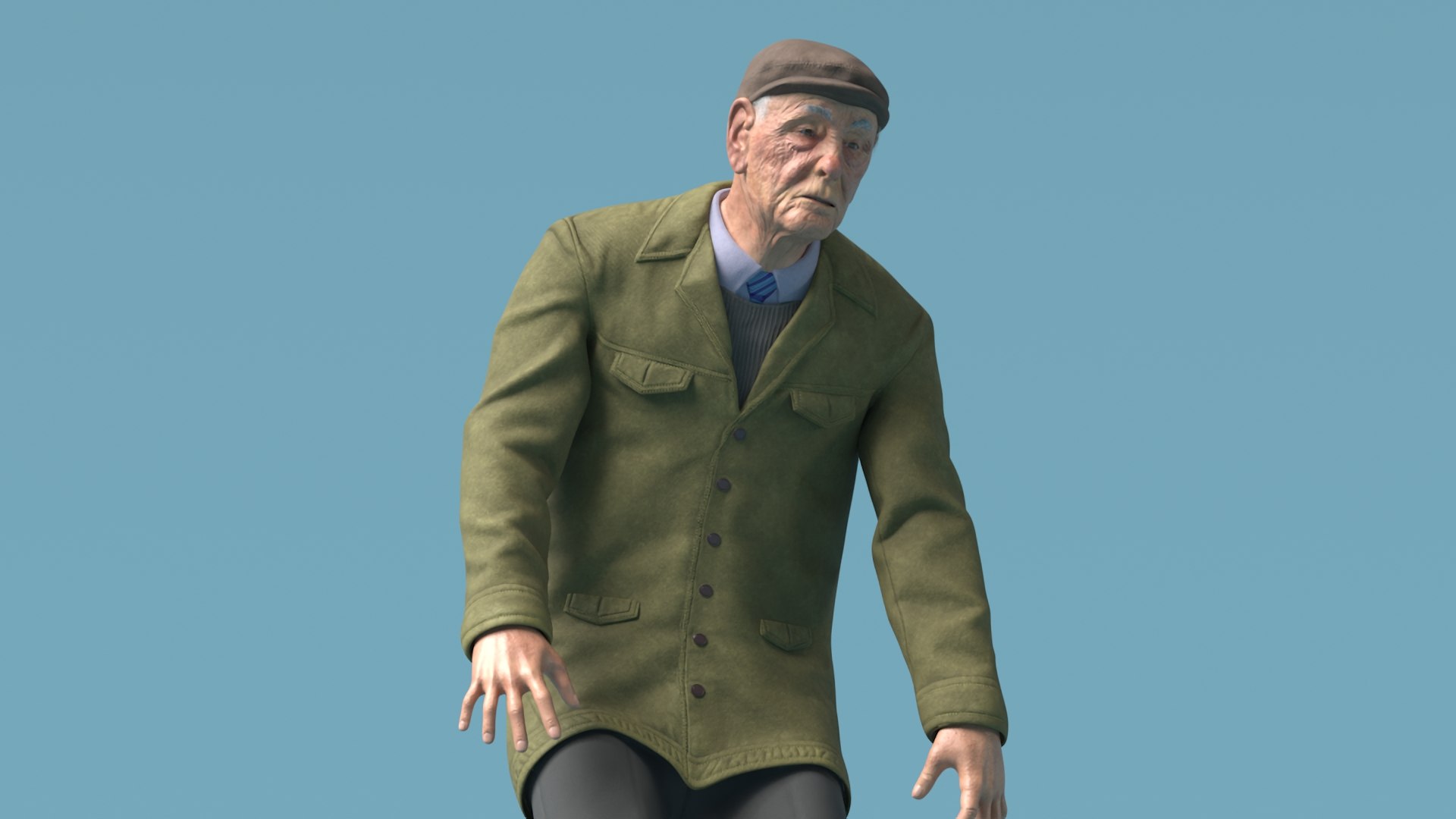 Old Man Rigged For Maya 3D Model - TurboSquid 2283323