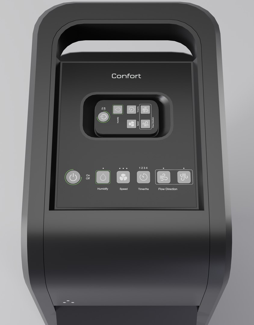 Black Portable Air Conditioner 3D Model - TurboSquid 1894222