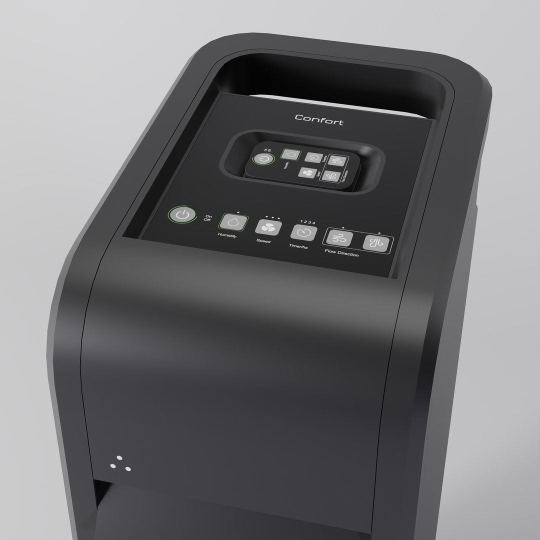 Black Portable Air Conditioner 3D Model - TurboSquid 1894222