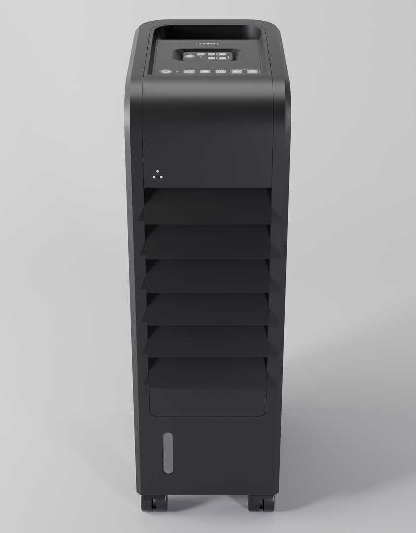 Black Portable Air Conditioner 3D Model - TurboSquid 1894222