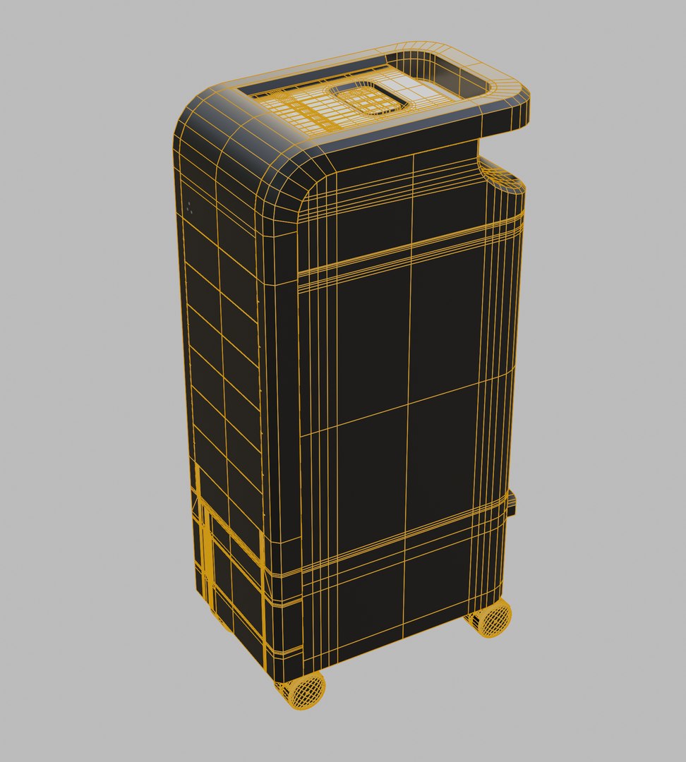 Black Portable Air Conditioner 3D Model - TurboSquid 1894222