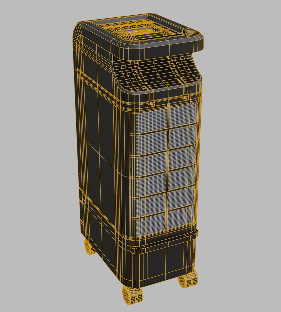 Black Portable Air Conditioner 3D Model - TurboSquid 1894222