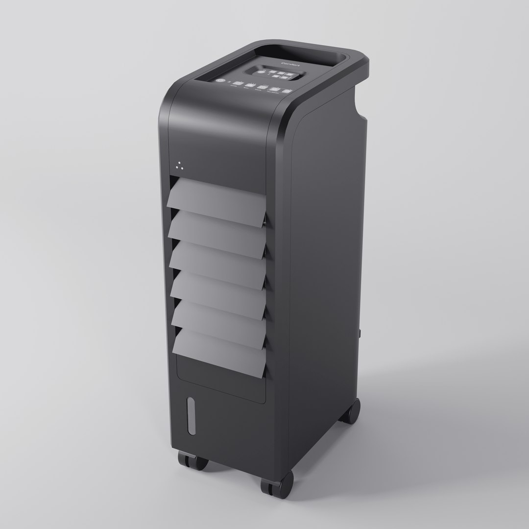 Black Portable Air Conditioner 3D Model - TurboSquid 1894222
