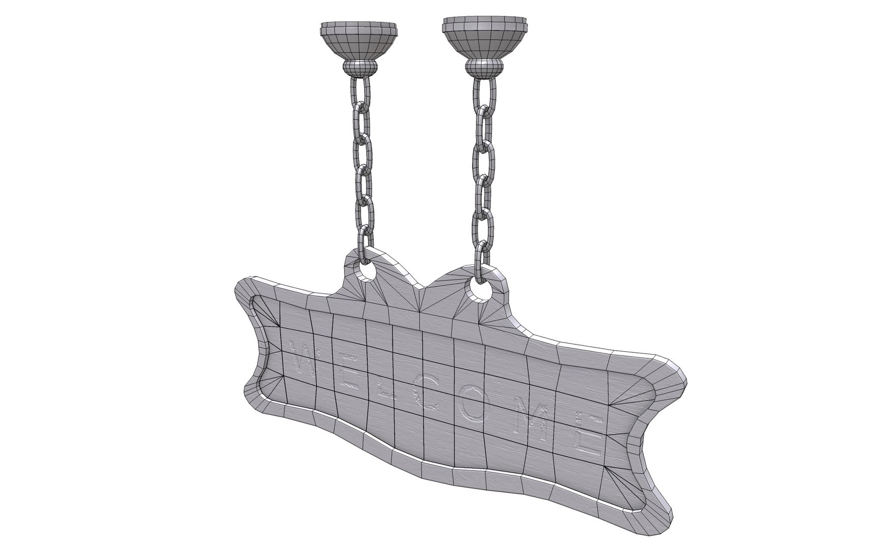 3D welcome sign model - TurboSquid 1452144