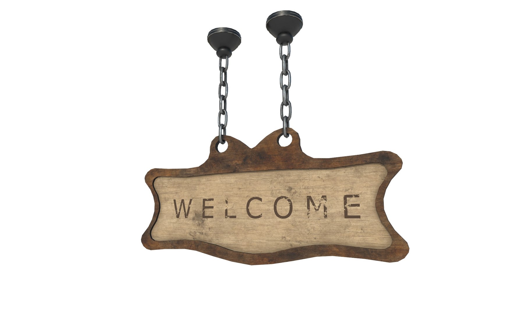 3D welcome sign model - TurboSquid 1452144