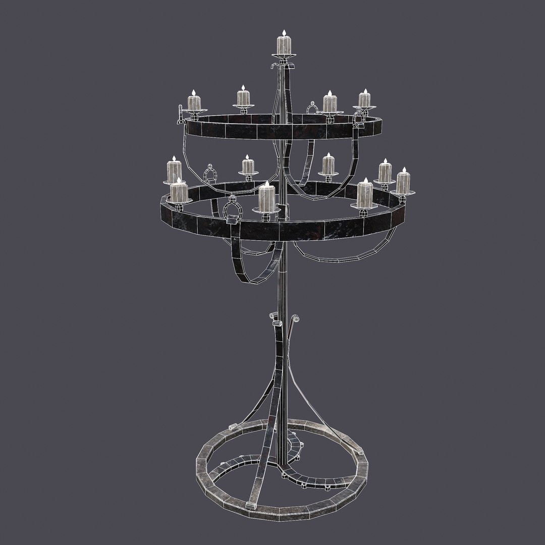 3D Medieval Nine Lights - TurboSquid 2008136