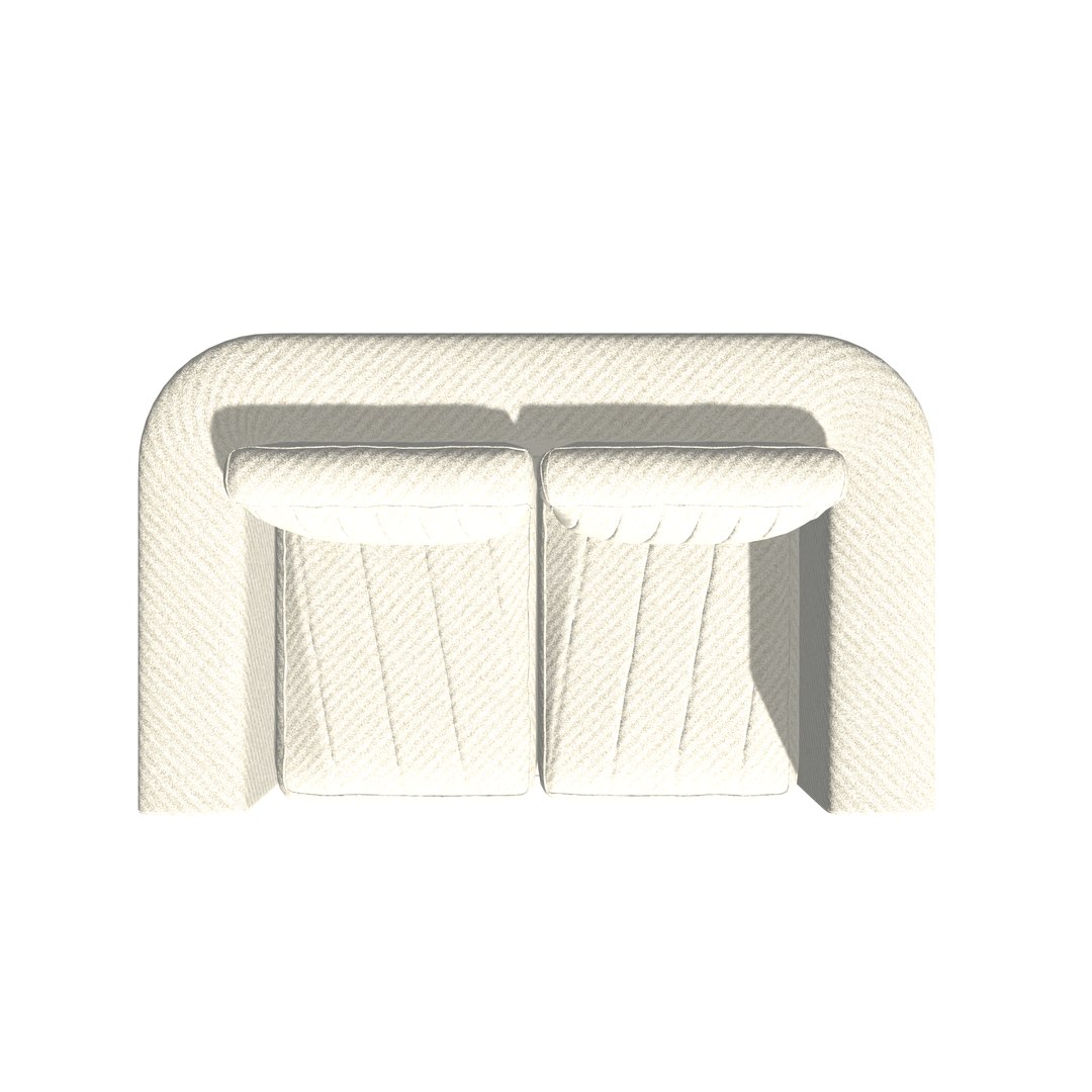 Avante Collection White Fabric Sofa 3D - TurboSquid 2207918