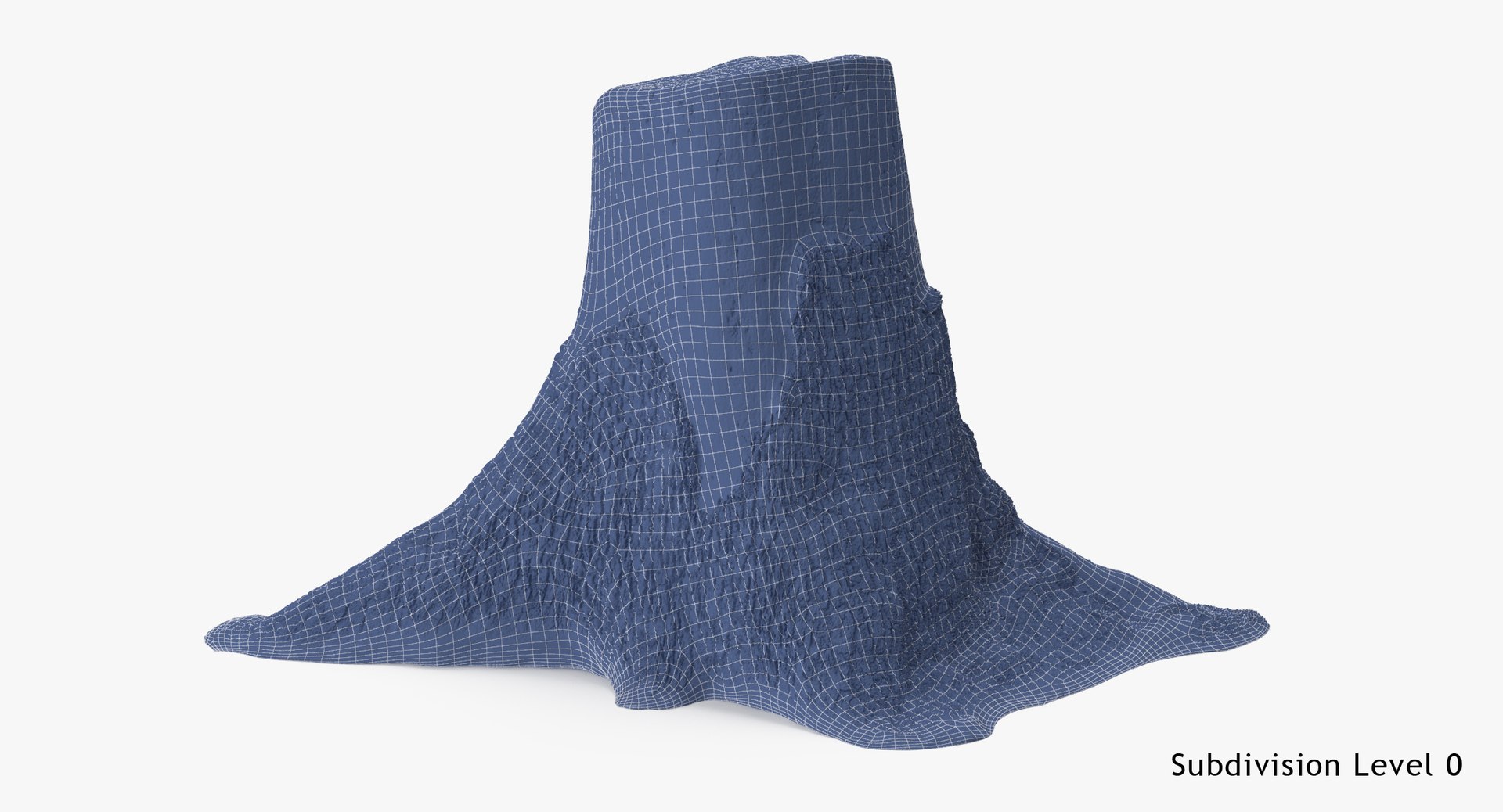 tree stump 02 3d obj