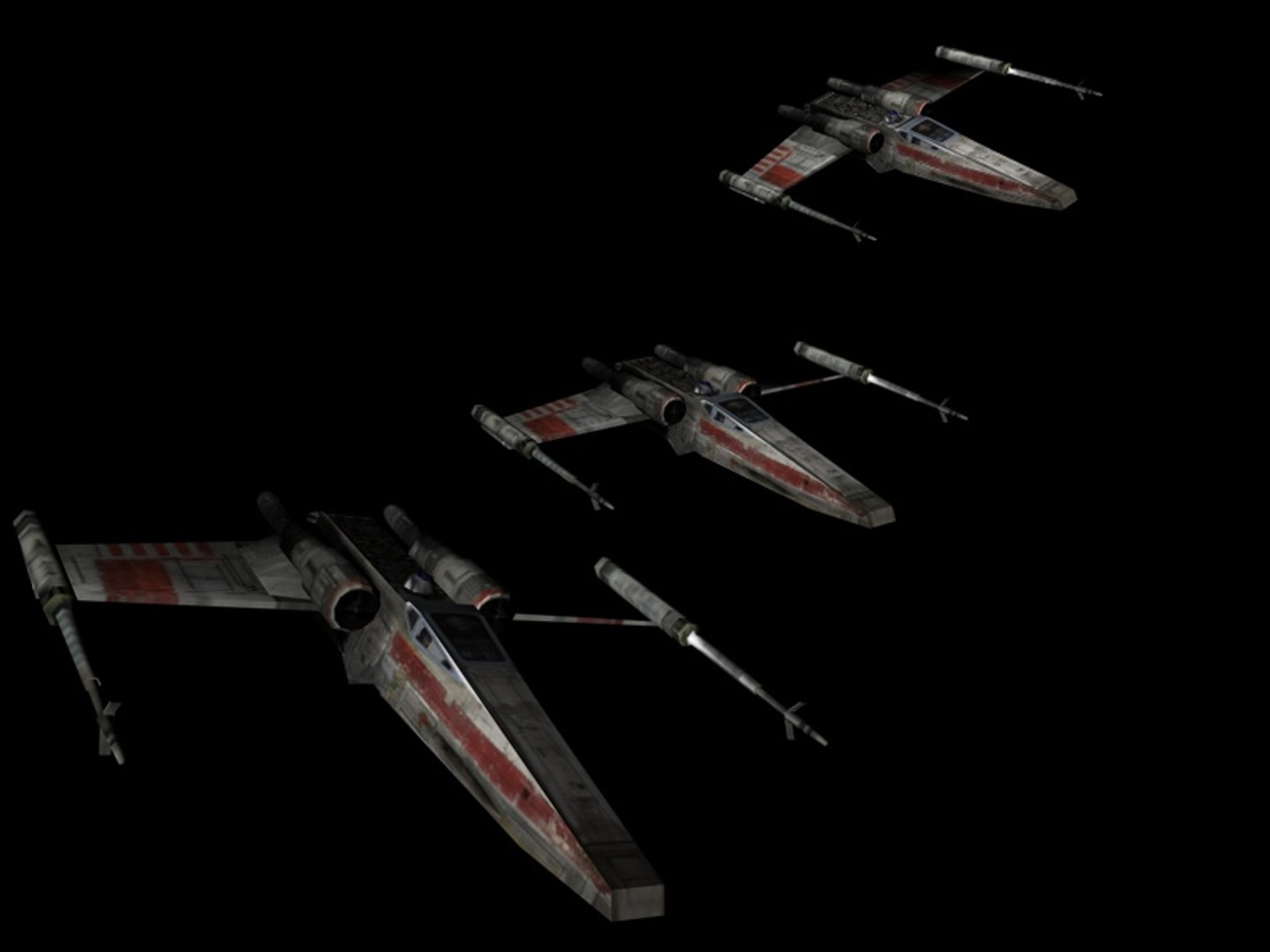 Version 2-winged X-wing 3d Model