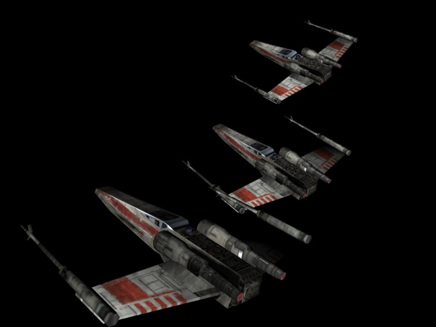 Version 2-winged X-wing 3d Model