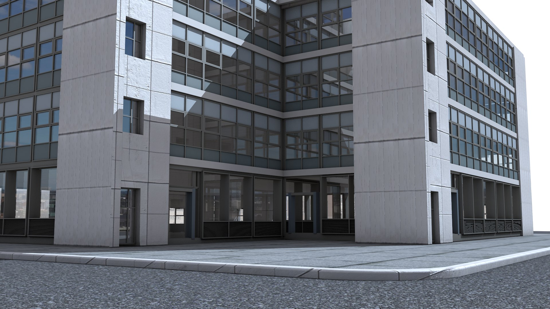 Modern Office Building 3D Model - TurboSquid 2003114