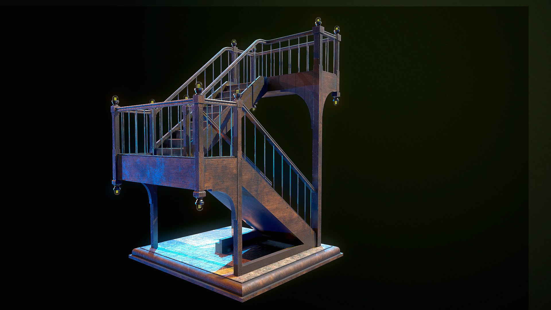 3D Stairs Steps Model - TurboSquid 1632475
