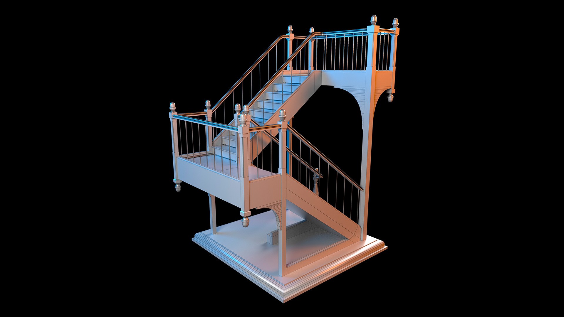 3D Stairs Steps Model - TurboSquid 1632475