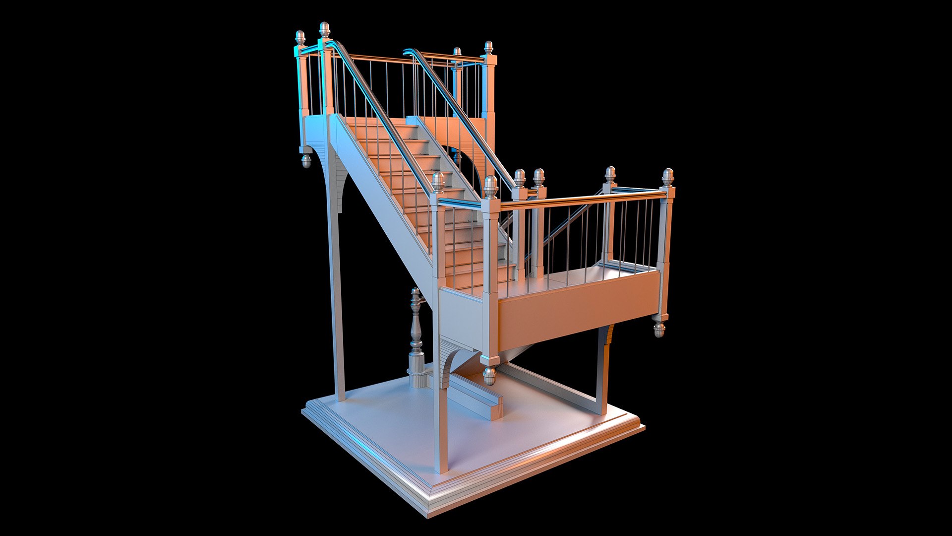 3D Stairs Steps Model - TurboSquid 1632475