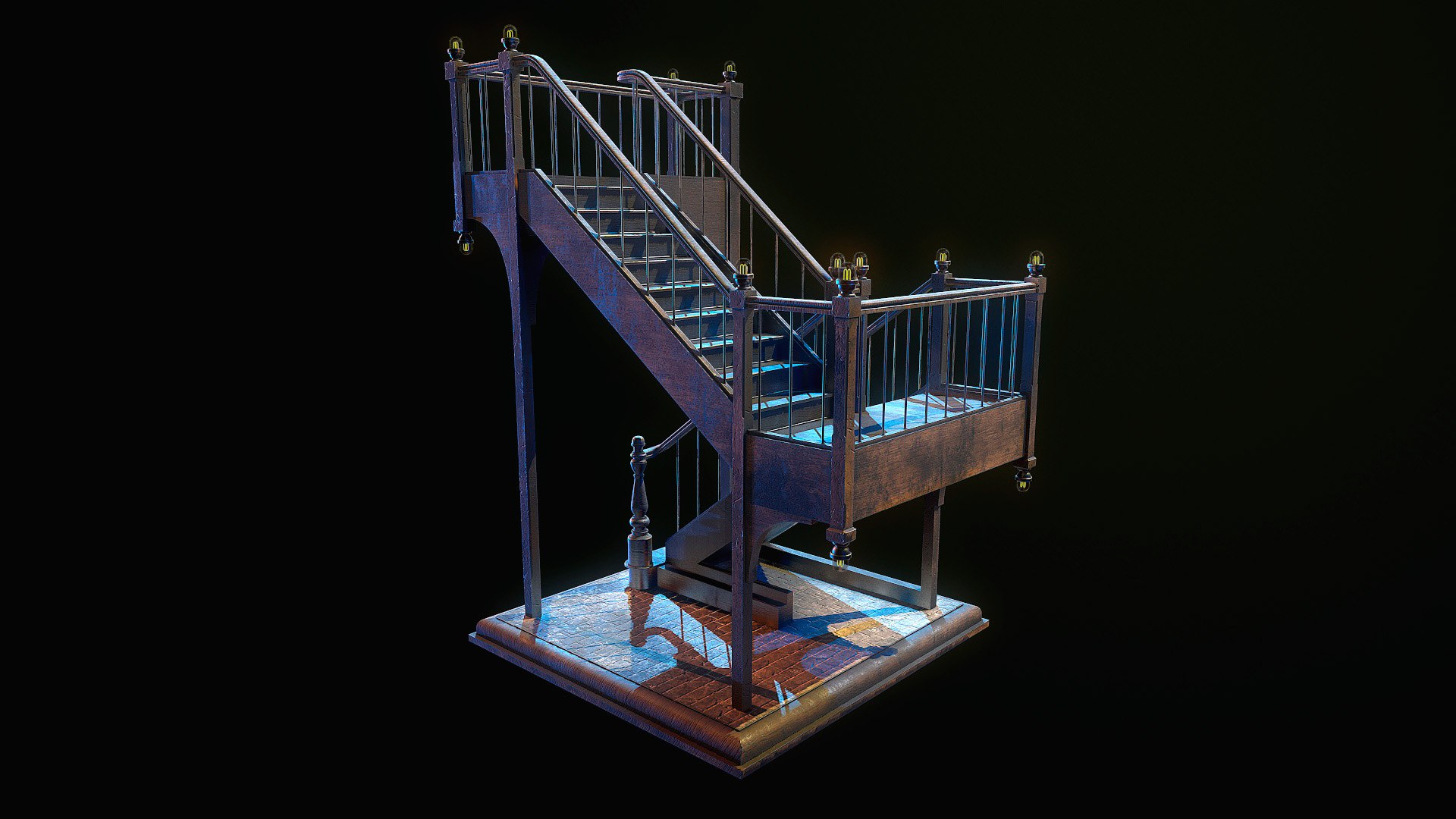 3D Stairs Steps Model - TurboSquid 1632475