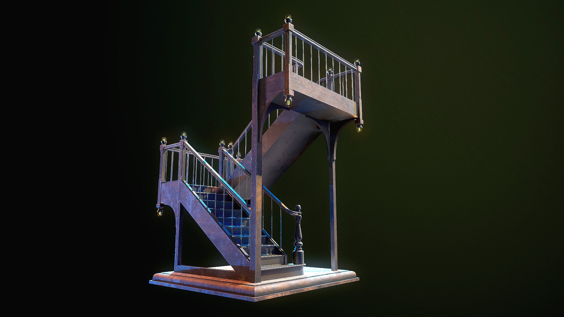 3D Stairs Steps Model - TurboSquid 1632475