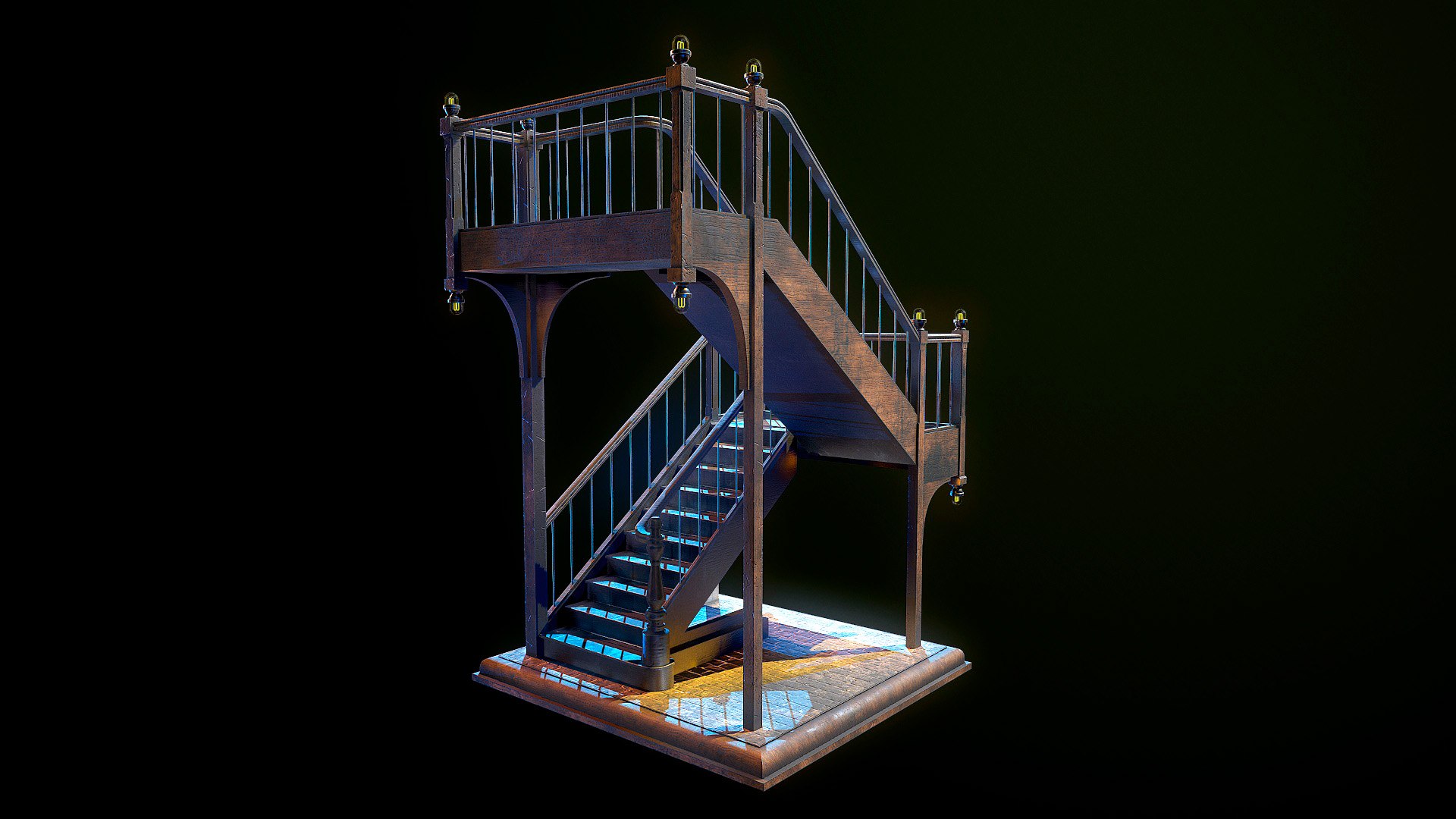 3D Stairs Steps Model - TurboSquid 1632475