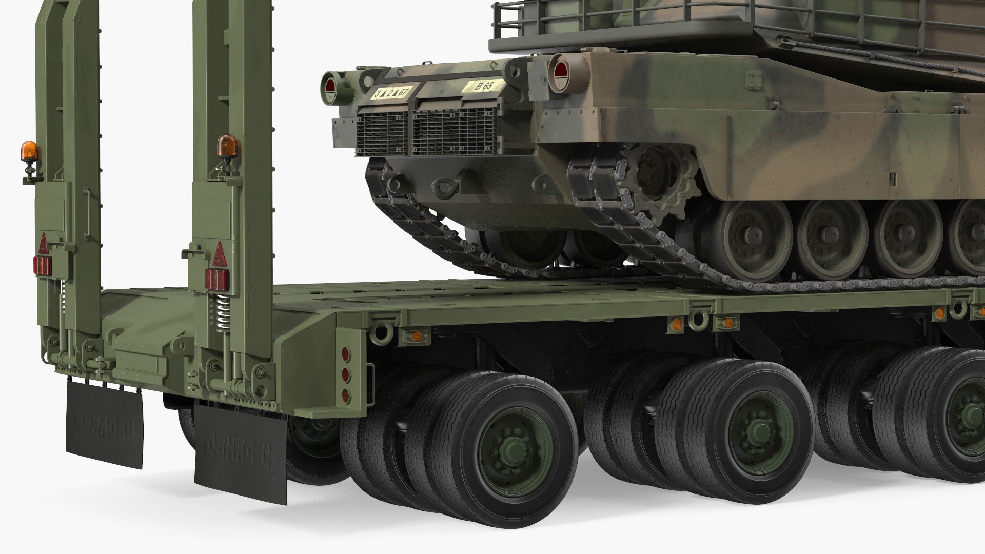 Transporter Oshkosh Global HET A1 with M1 Abrams 3D model - TurboSquid ...