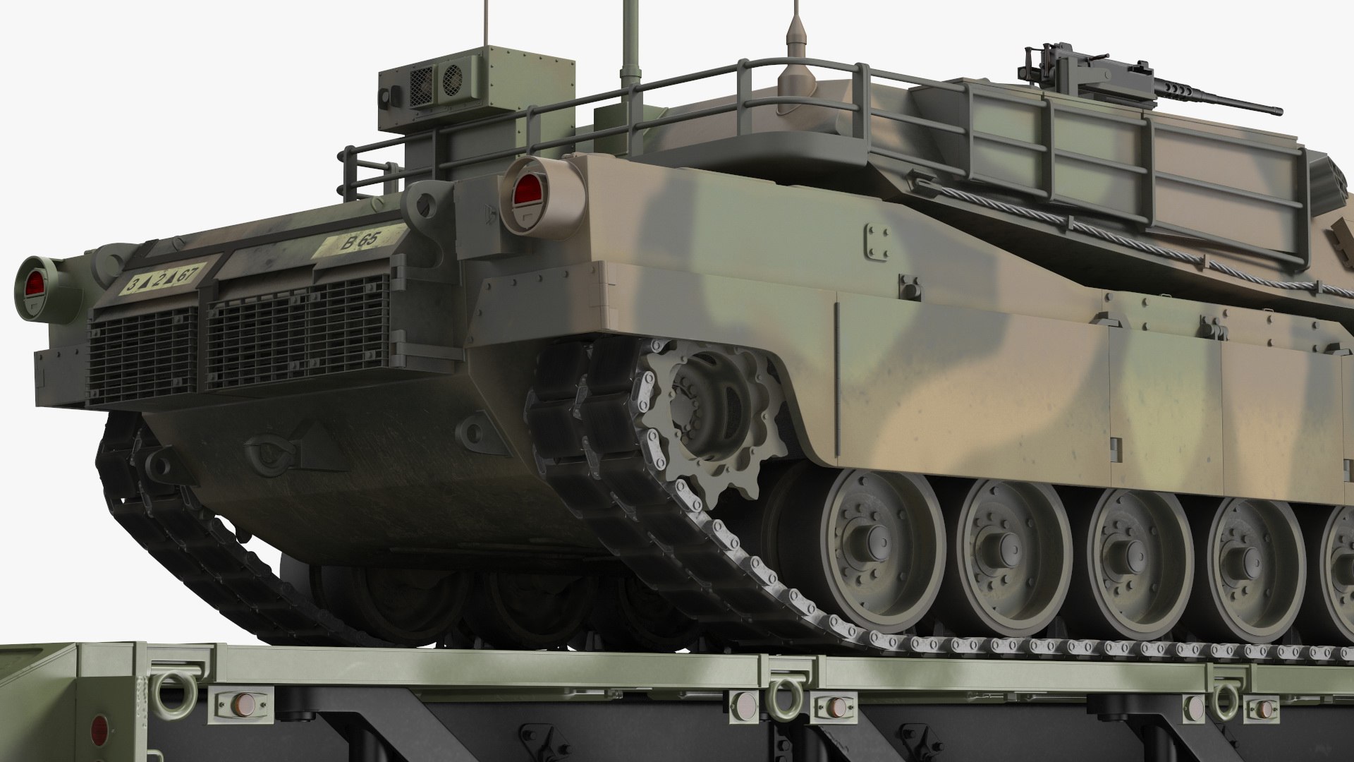 Transporter Oshkosh Global HET A1 with M1 Abrams 3D model - TurboSquid ...