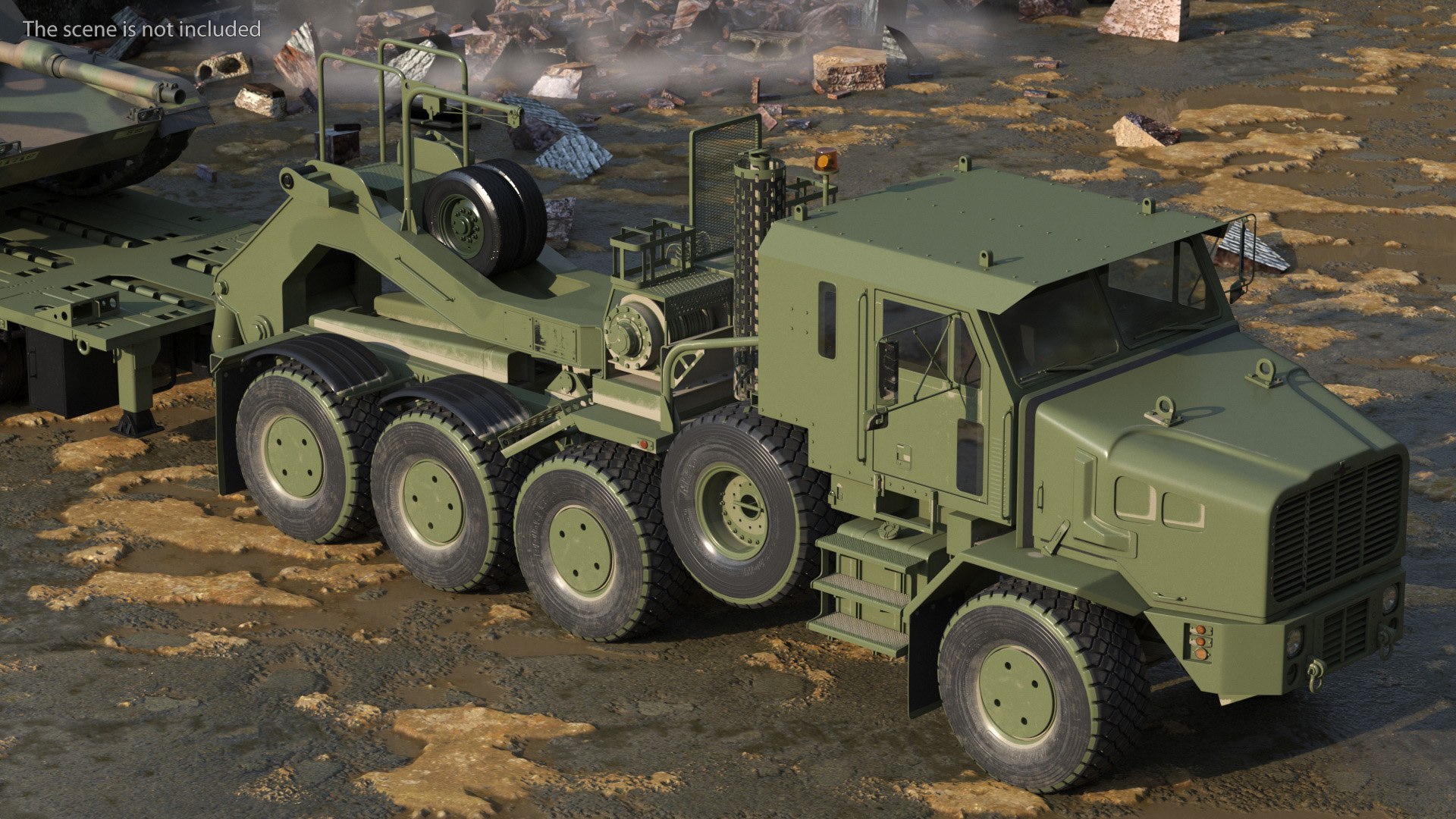 Transporter Oshkosh Global HET A1 with M1 Abrams 3D model - TurboSquid ...