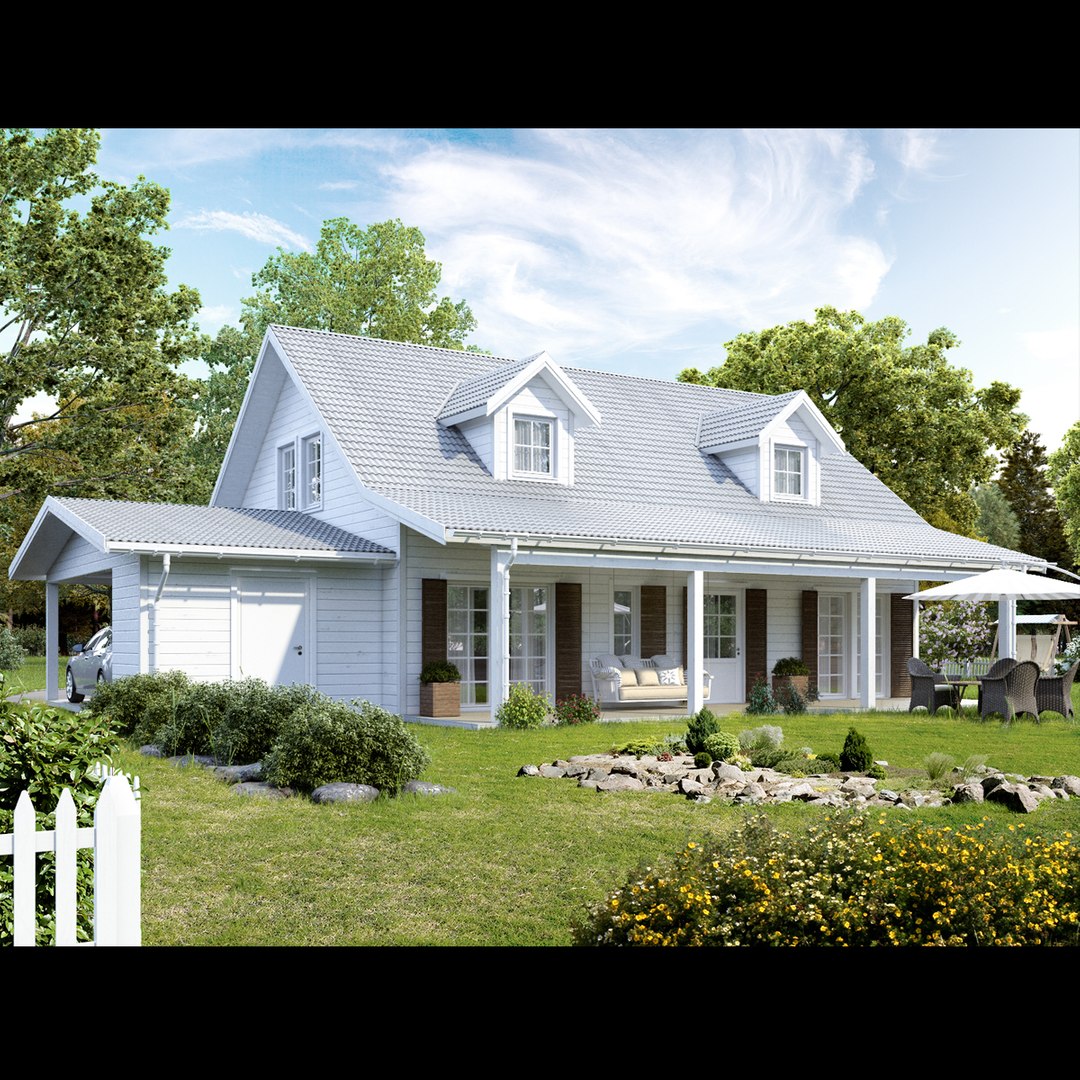 Realistic House 3d Model
