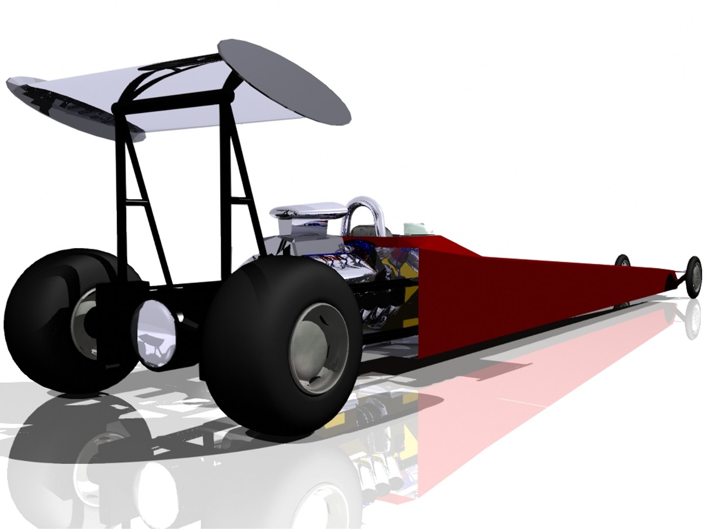 3d Model Fuel Dragster