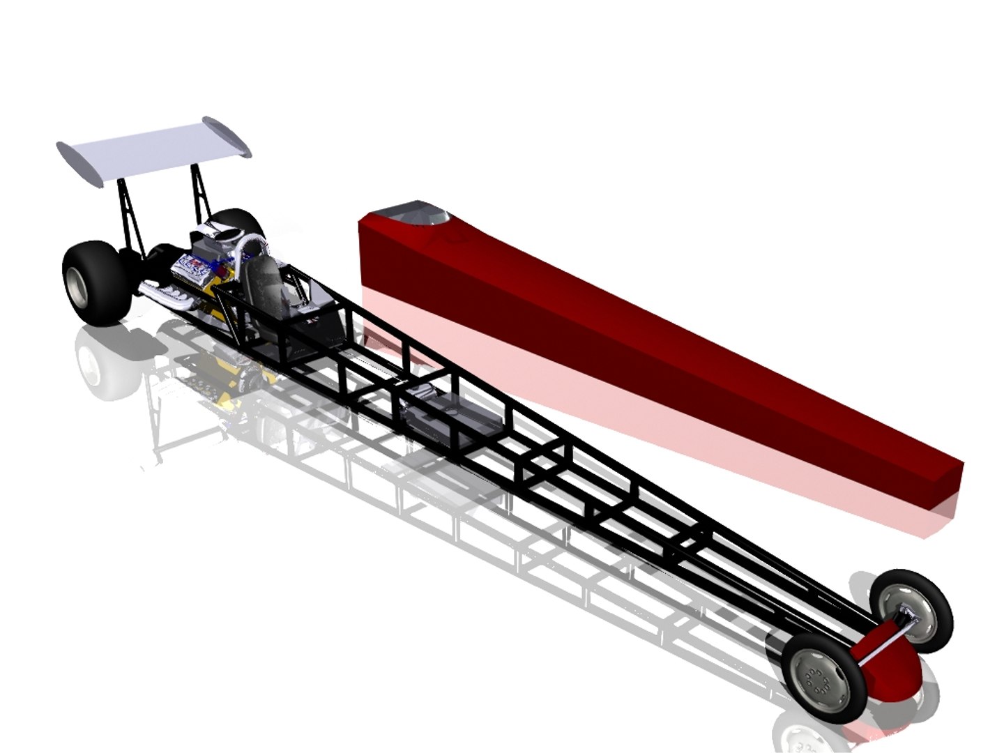3d Model Fuel Dragster