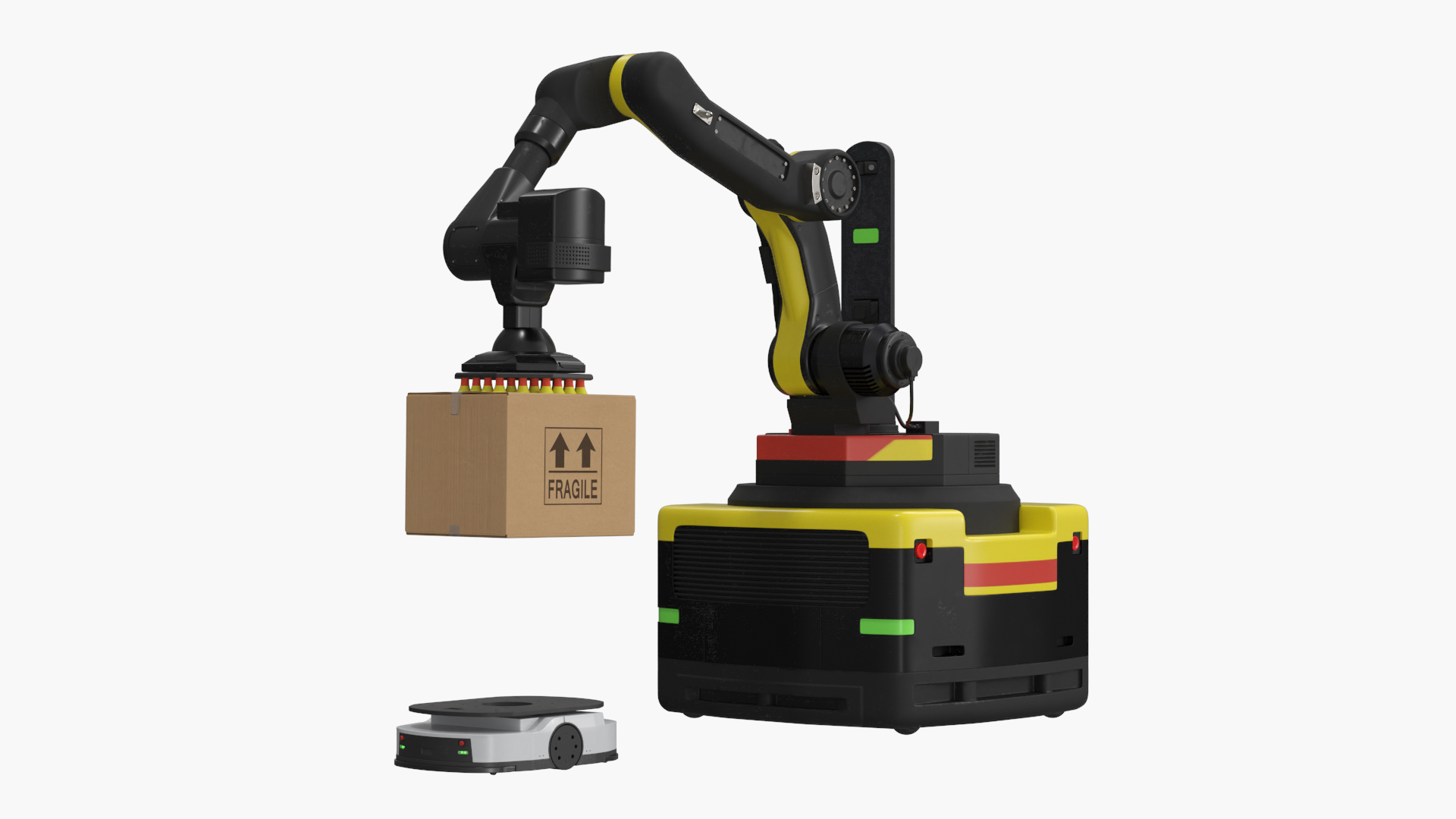 Warehouse Transport Robot With Payload Lifting Arm 3D Model ...