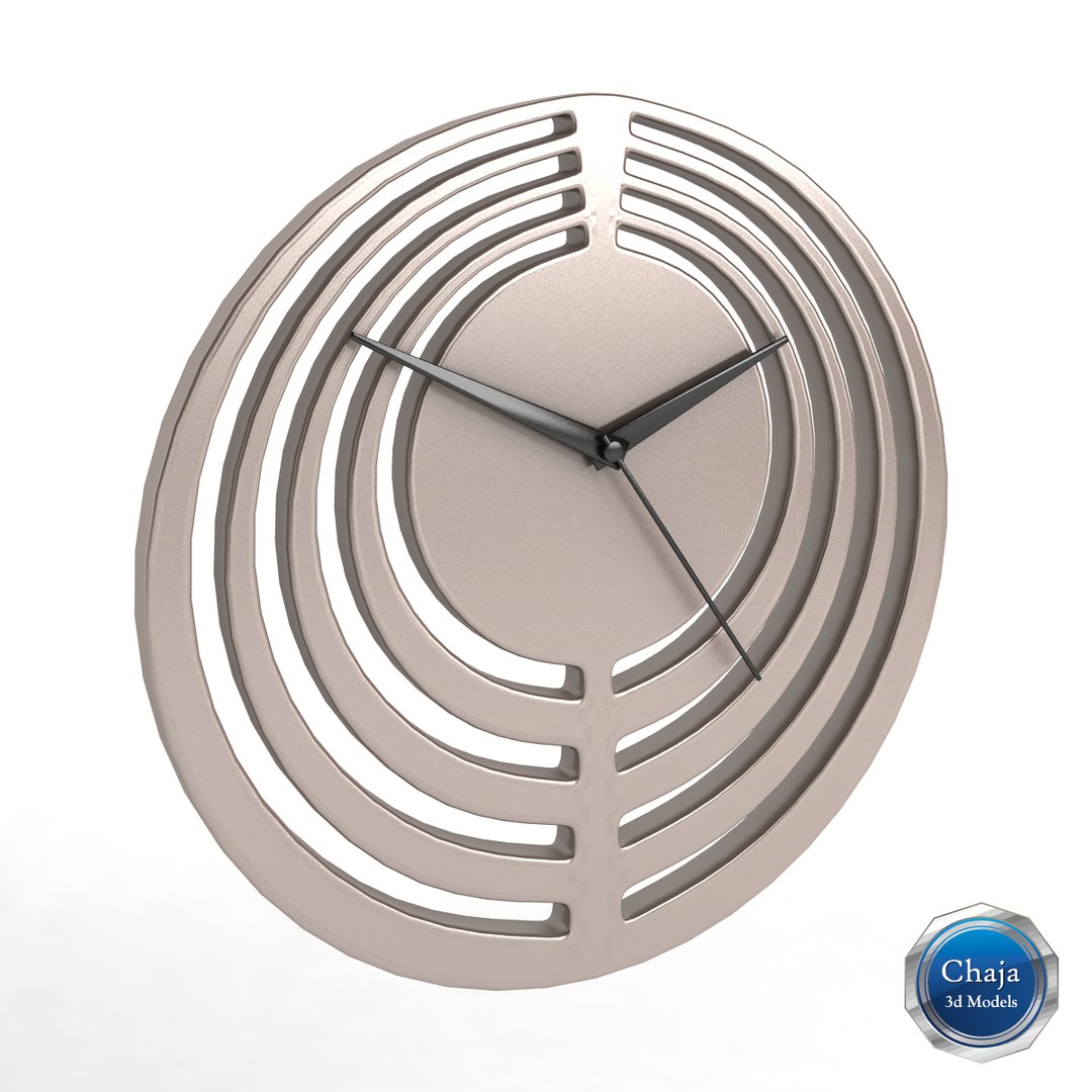 3d wall clock model