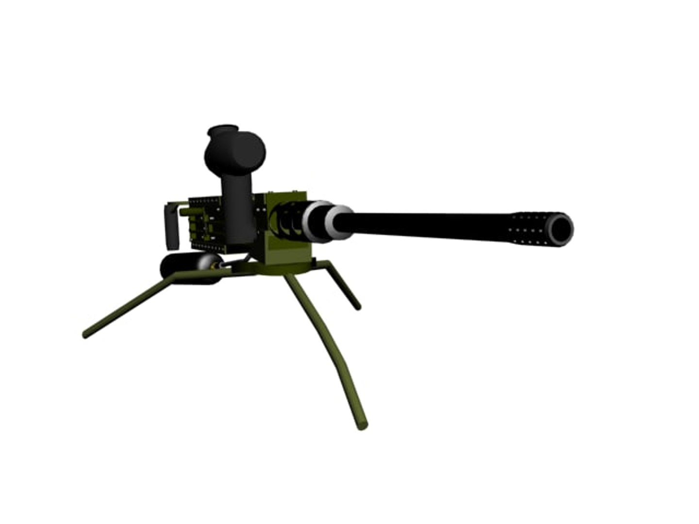 3ds Max Browning M- Gun Weapon