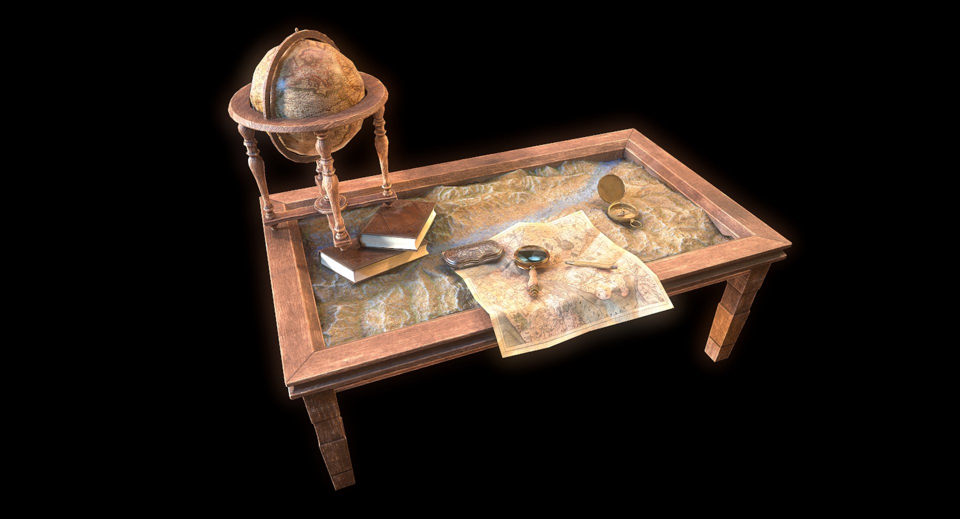3D Geographic Table War - TurboSquid 1573100