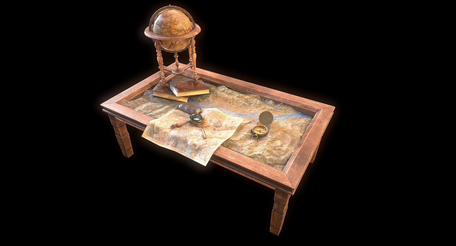 3D Geographic Table War - TurboSquid 1573100