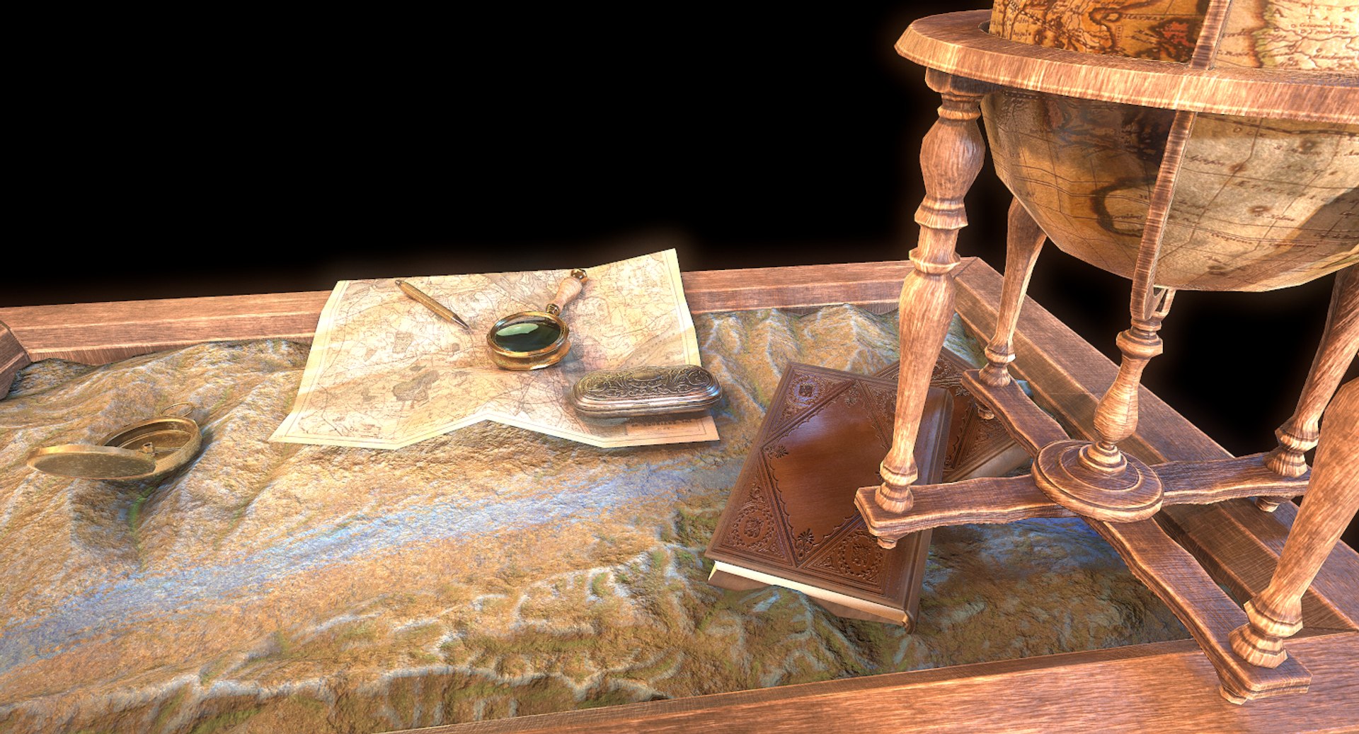 3D Geographic Table War - TurboSquid 1573100