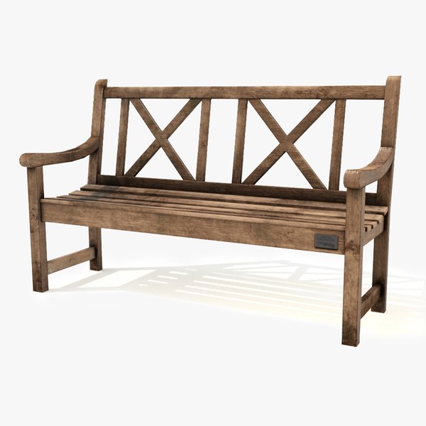 Ready wooden bench 3D - TurboSquid 1386138