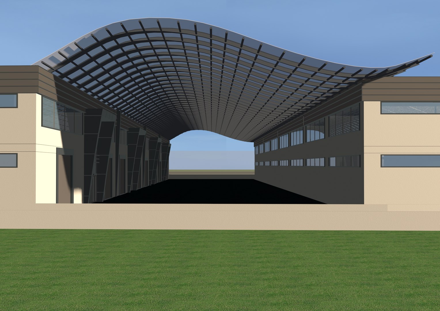 3d Model Modern Wholesale Trade Center