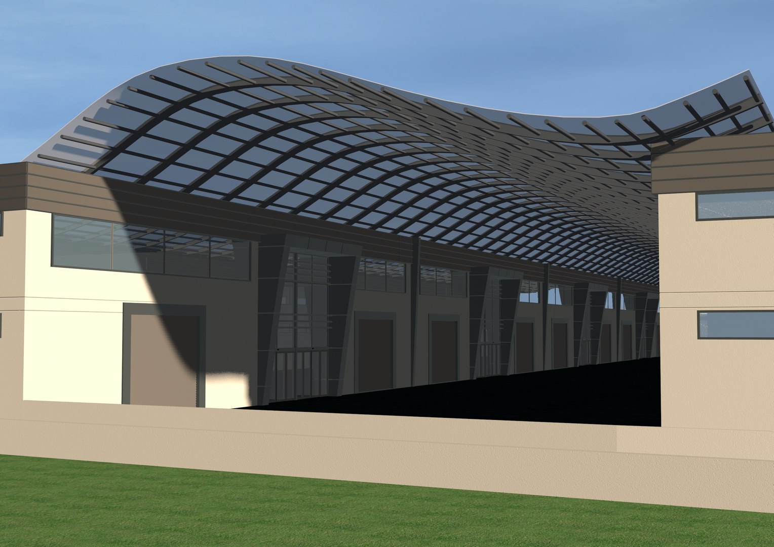 3d Model Modern Wholesale Trade Center