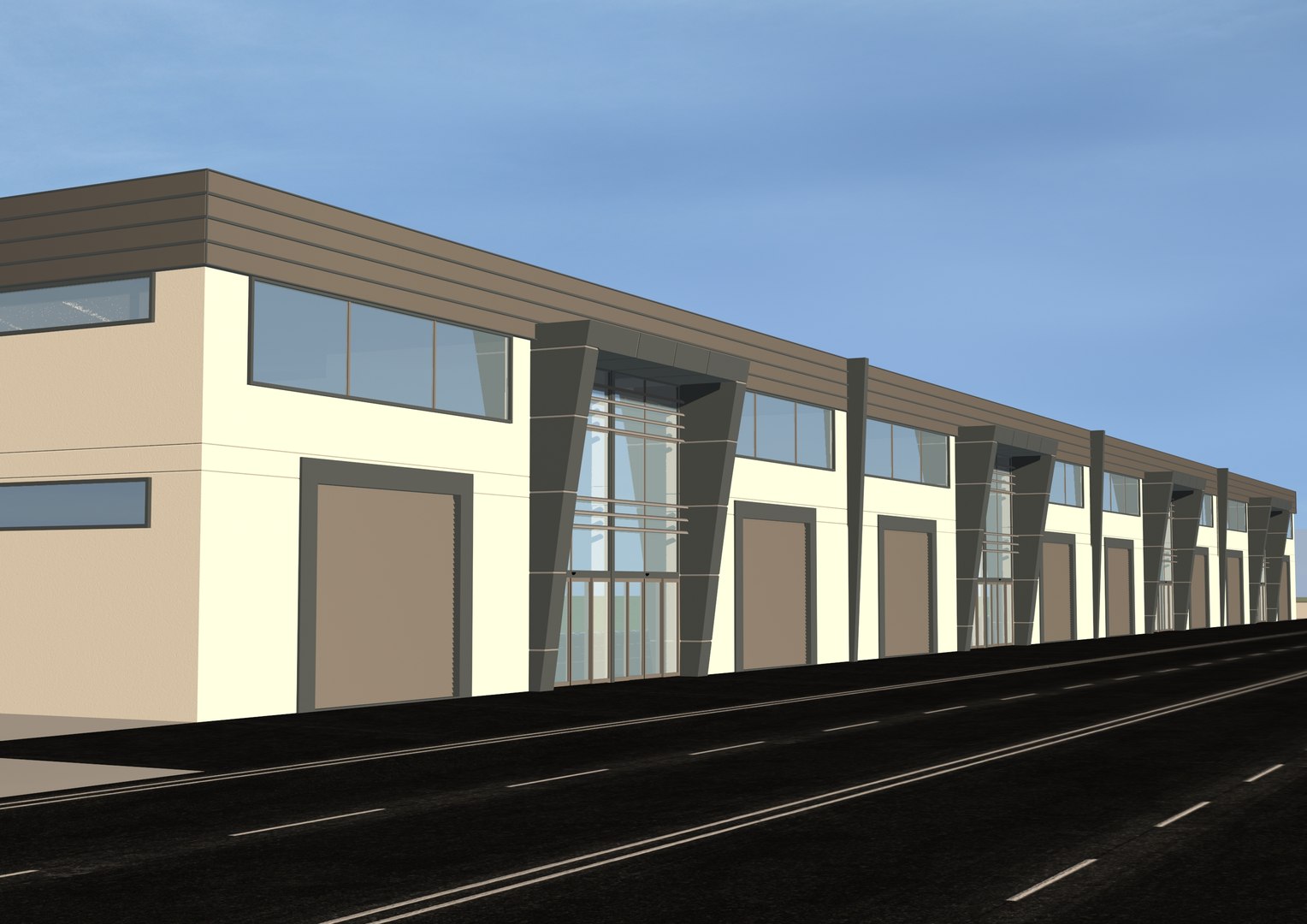 3d Model Modern Wholesale Trade Center